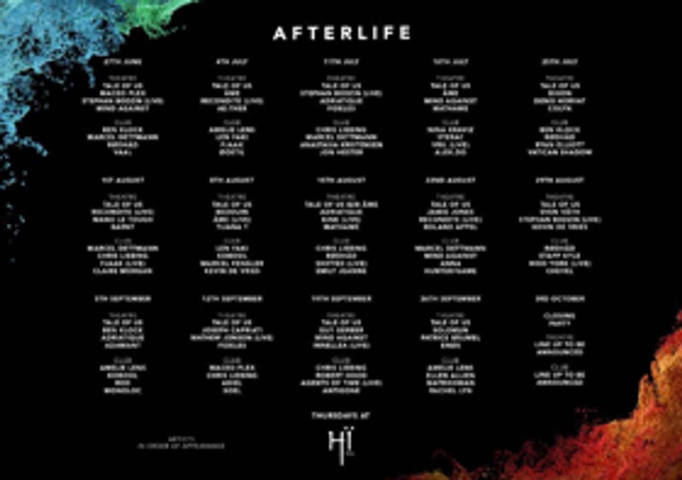 Afterlife Announces Full Ibiza 2019 Line Up
