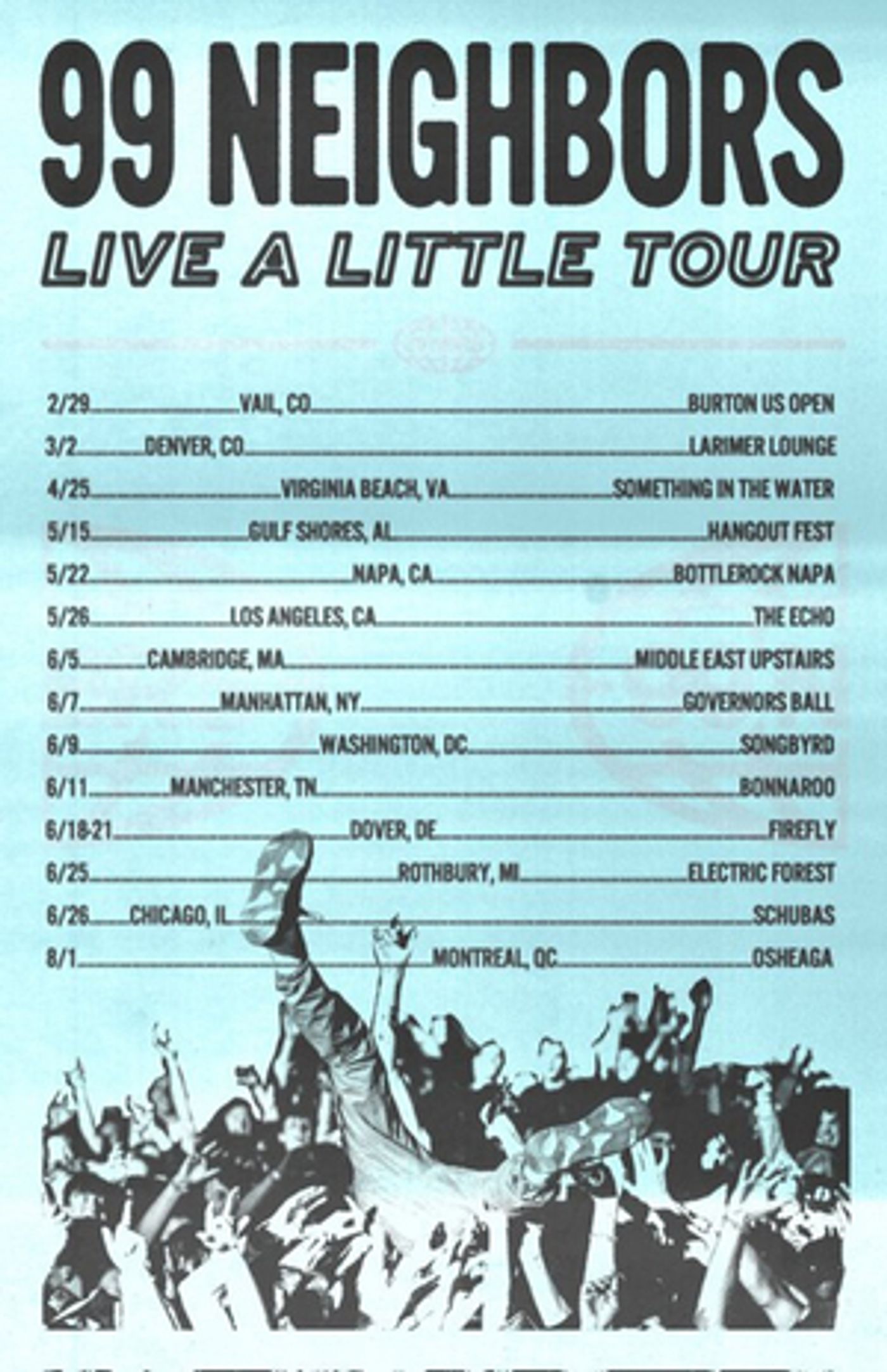 99 Neighbors Announce North American Headlining Shows