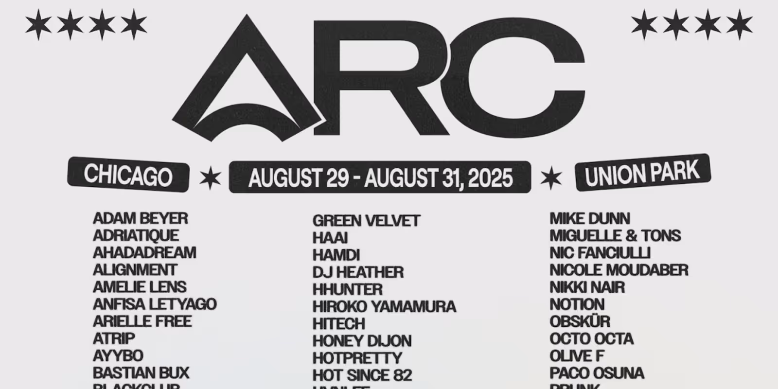 ARC Music Festival Announces Lineup For 2025 Edition