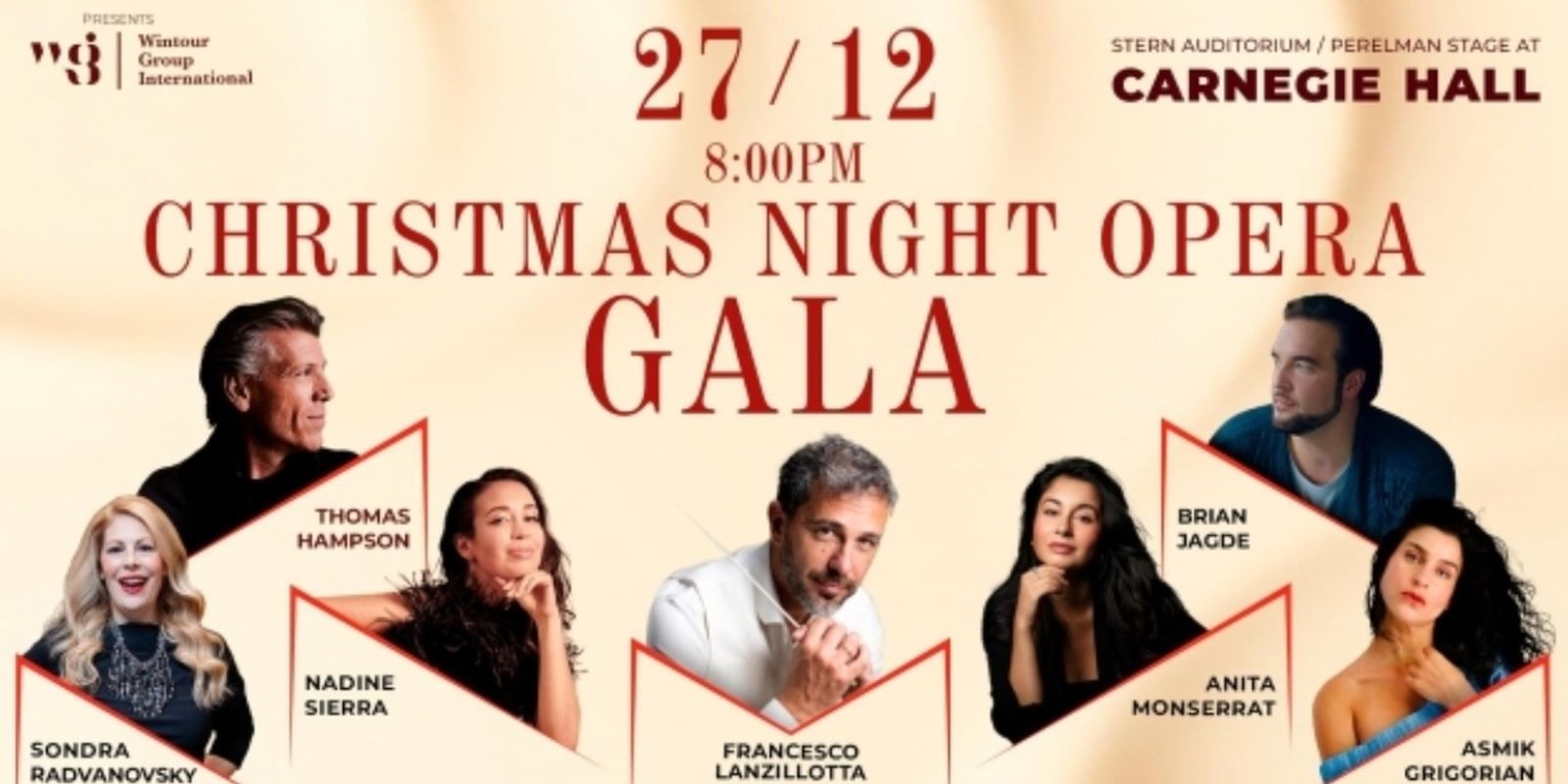 CHRISTMAS NIGHT OPERA GALA Set For Carnegie Hall In December