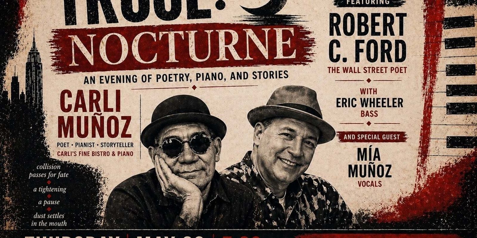 Carli Muñoz and Robert C. Ford Will Perform TRUCE: NOCTURNE at ...