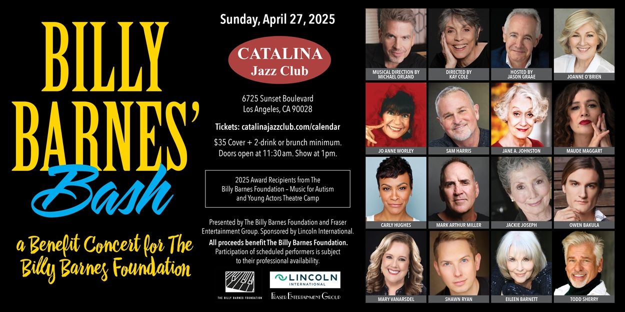 Cast Set For Billy Barnes' Bash – A Benefit Concert For The Billy Barnes Foundation