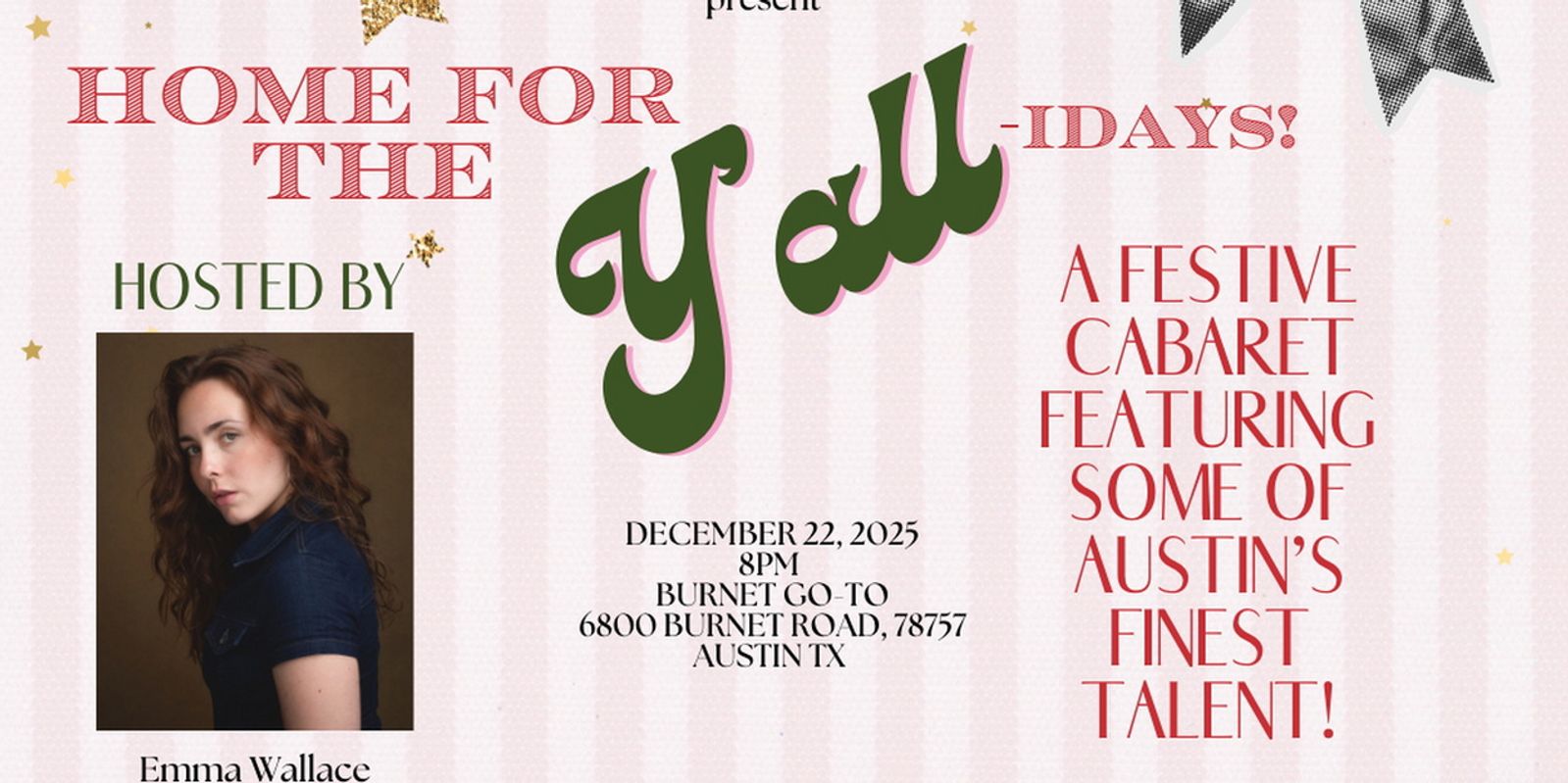 Emma Wallace to Present HOME FOR THE YALLIDAYS Cabaret at Burnet Go To