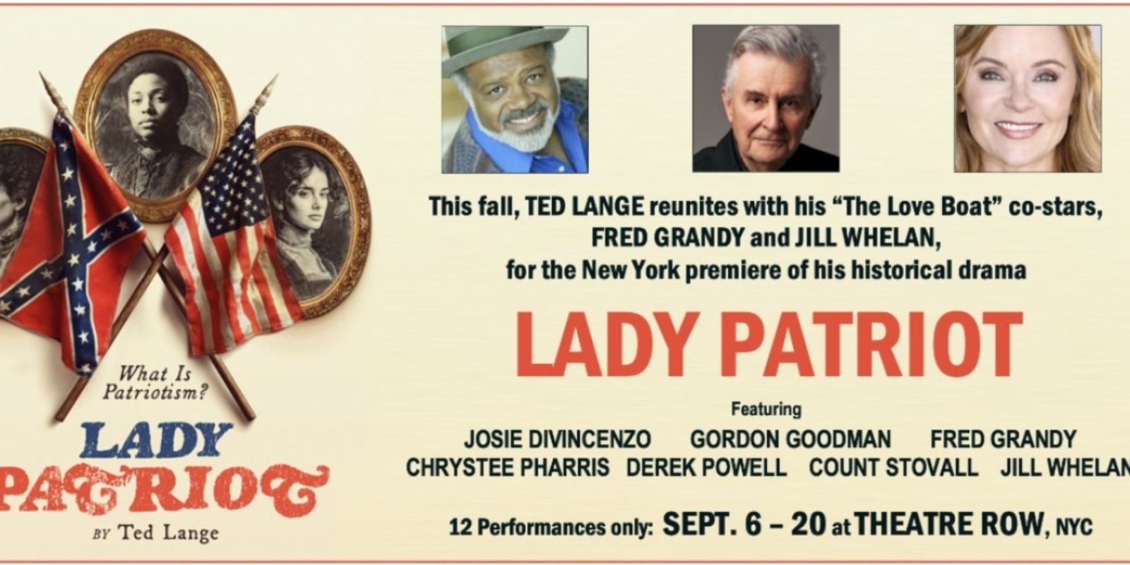 Fred Grandy and Jill Whelan to Reunite for LADY PATRIOT Off-Broadway