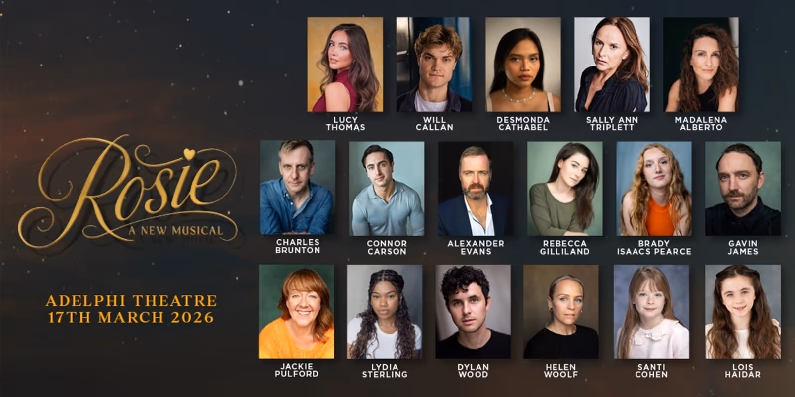 Full Cast and Creative Team Set For ROSIE A New Musical