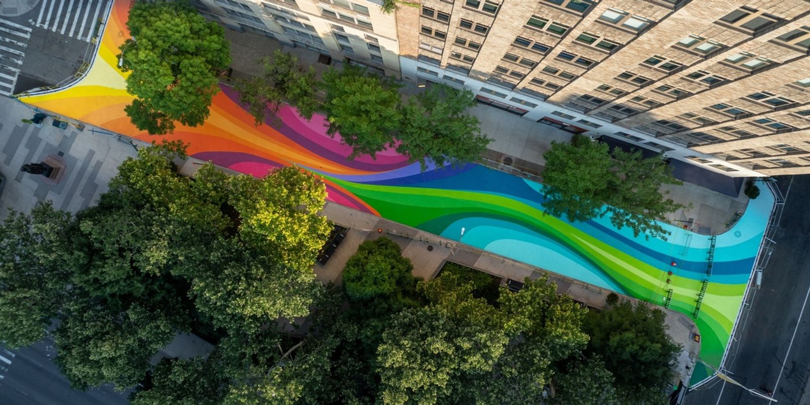 Hudson Square BID Installs 6,000-Sq-Ft 'Urban Flow' Asphalt Mural on ...