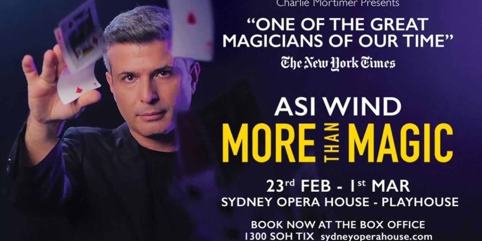 Magician And Mentalist Asi Wind to Make Australian Debut at Sydney Opera House