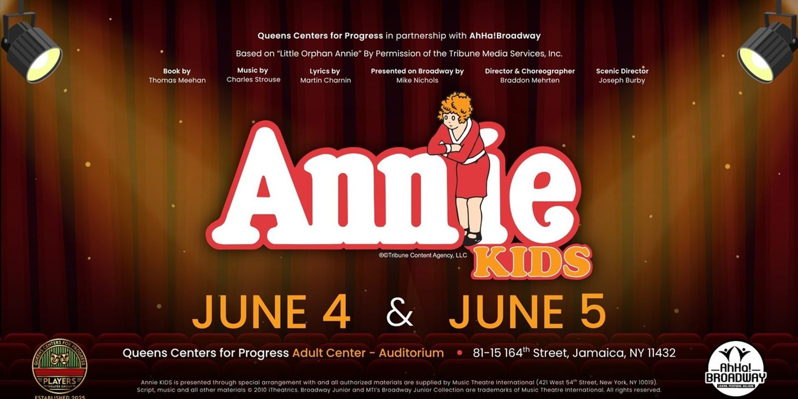 QCP Players Will Perform ANNIE KIDS in Inclusive Theater Program's ...