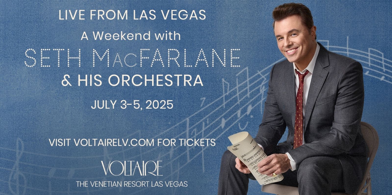 Seth MacFarlane Comes to Voltaire at The Venetian Resort Las Vega