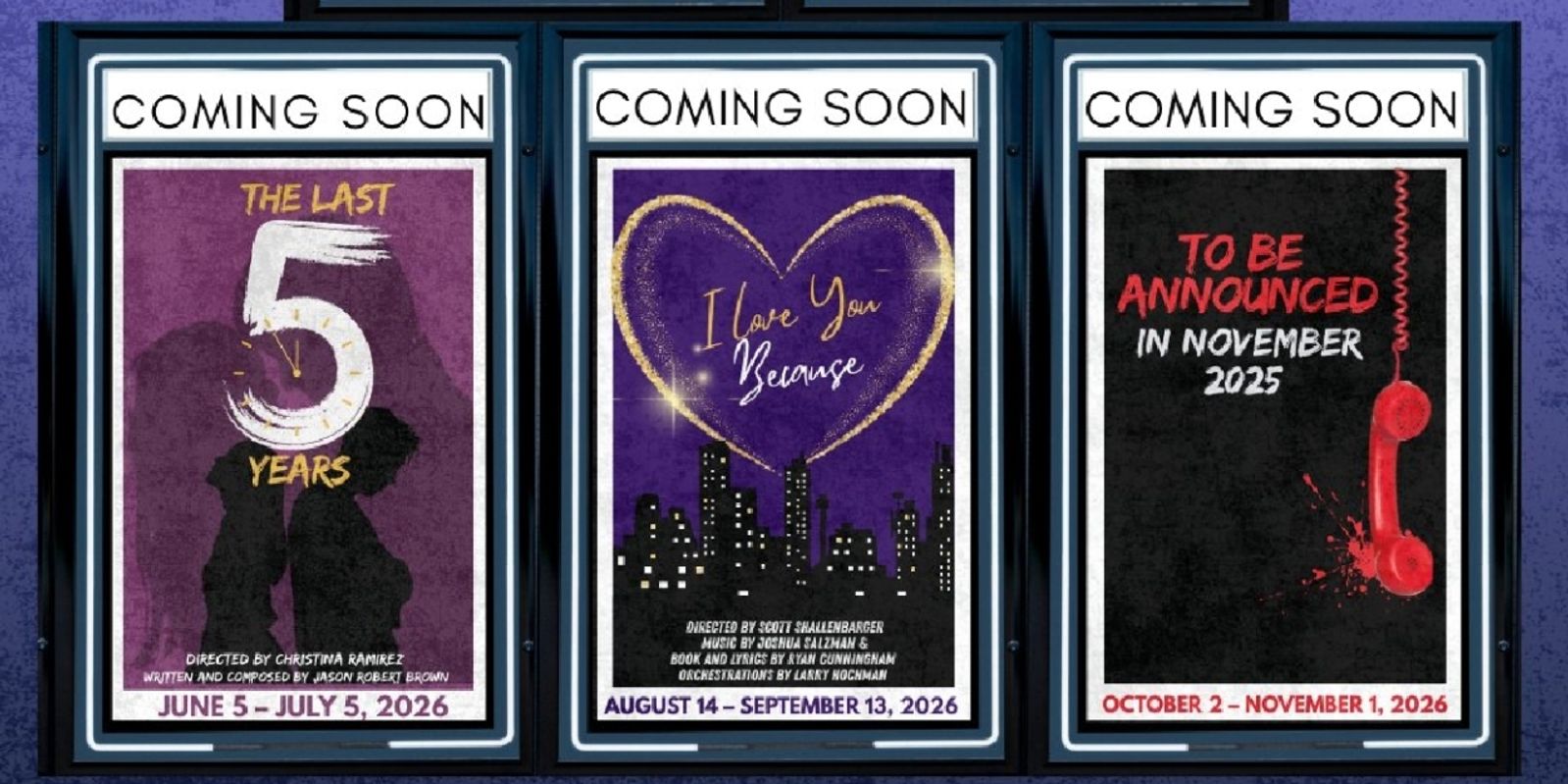 THE LAST 5 YEARS and More Set for Oil Lamp Theater 2026 Season