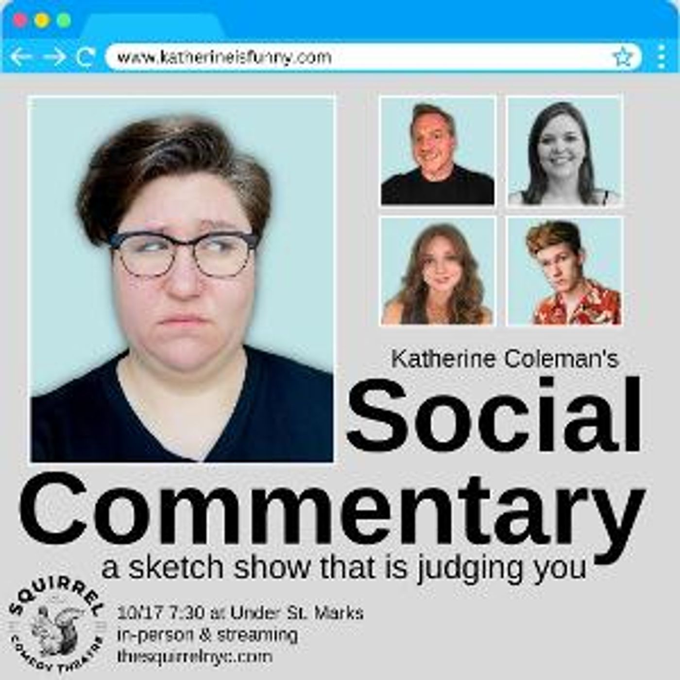 Katherine Coleman's SOCIAL COMMENTARY To Premiere At The Squirrel ...