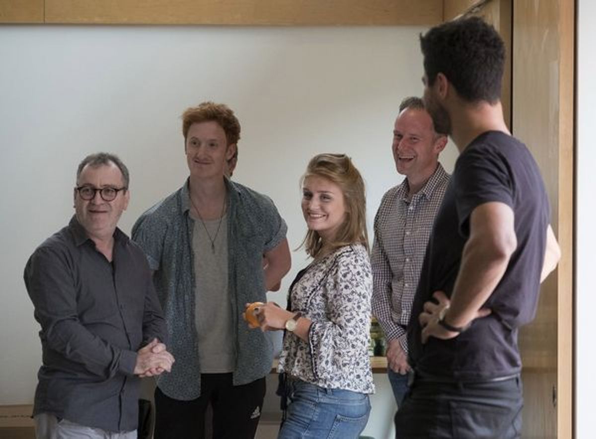 Mark Hadfield, Will Merrick, Emily Byrt, Richard Teverson and Dominic ...